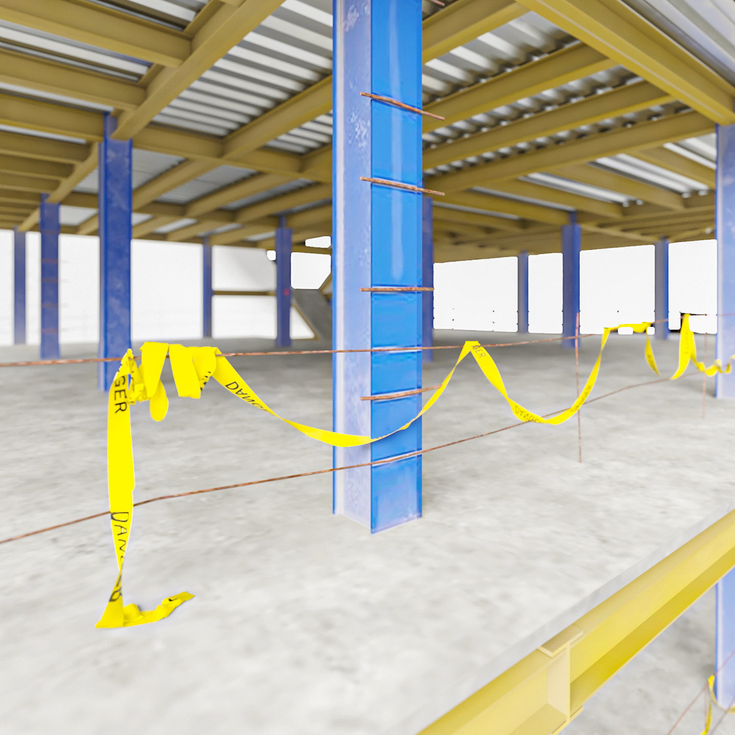 3D model Steel Frame Building VR / AR / low-poly | CGTrader