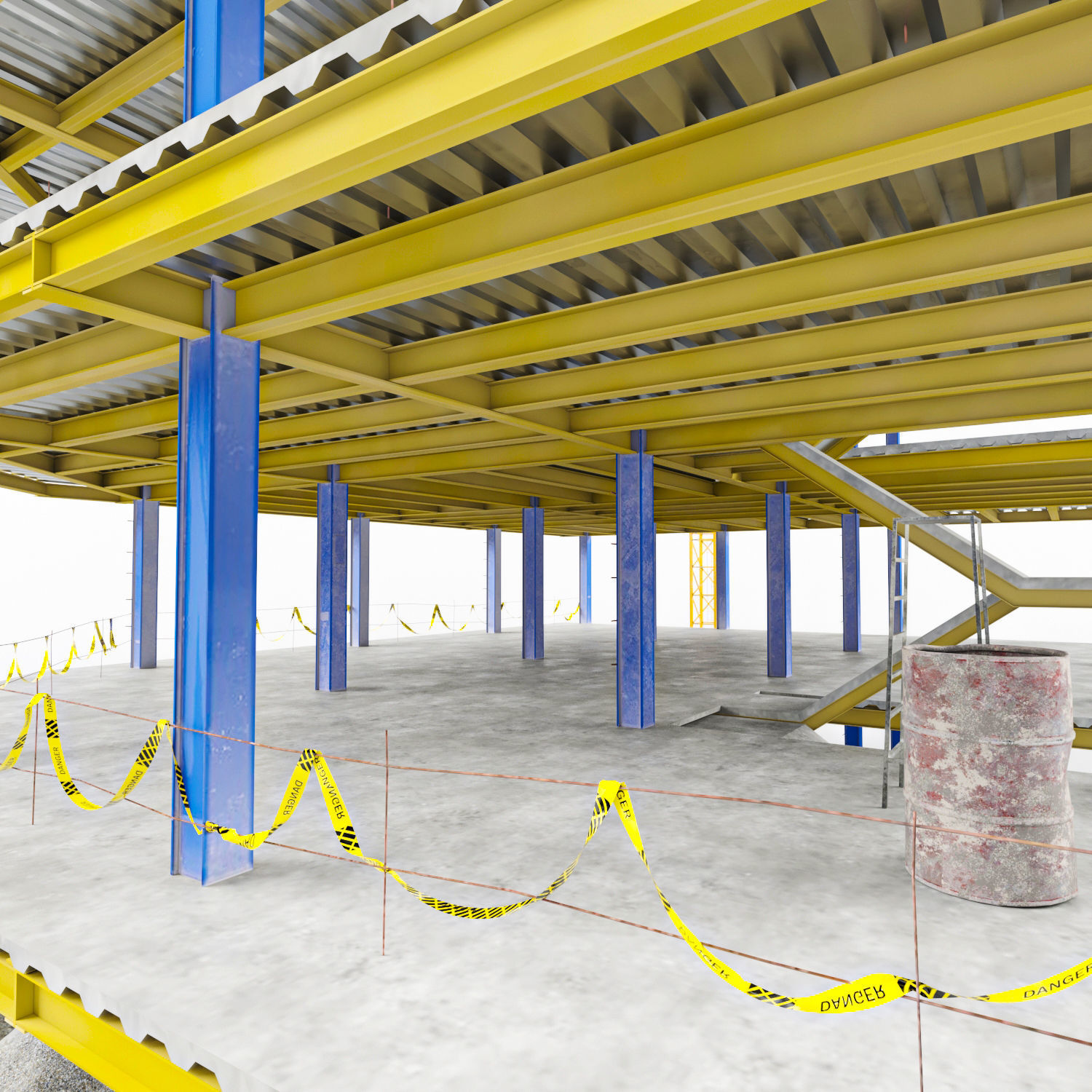 3D model Steel Frame Building VR / AR / low-poly | CGTrader