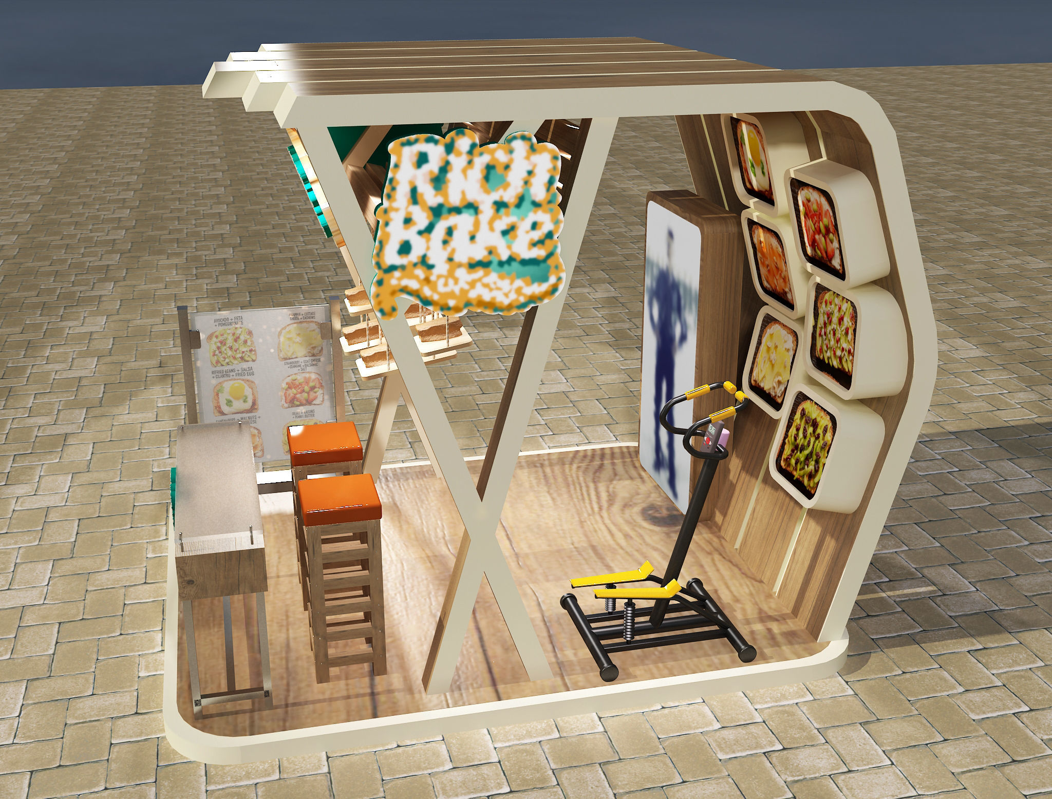 Booth Exhibition Stand a 102a 3D model | CGTrader