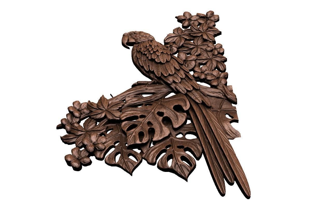 Macaw CNC 3D model 3D printable | CGTrader