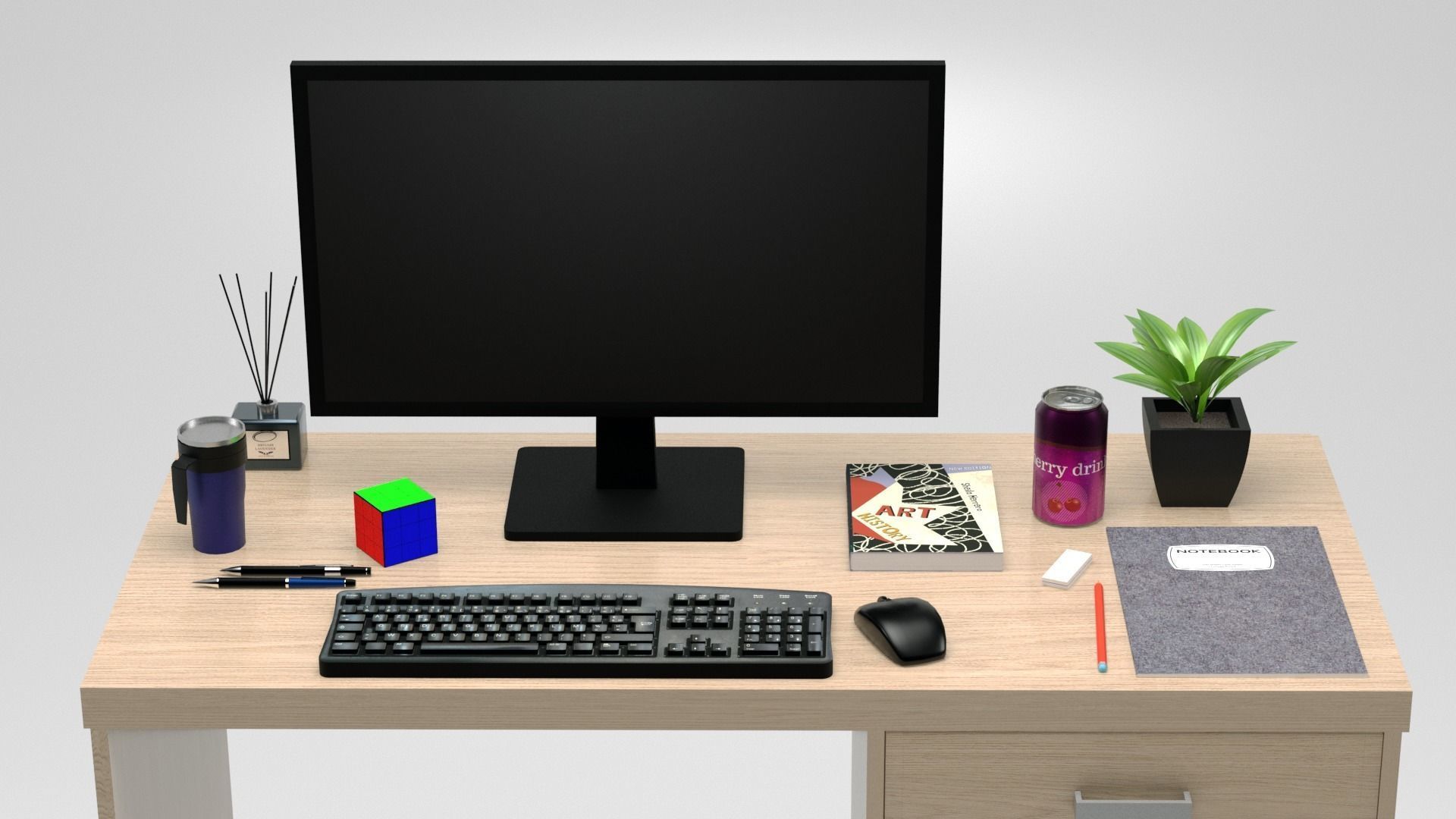 3D model Office props 2 VR / AR / low-poly | CGTrader
