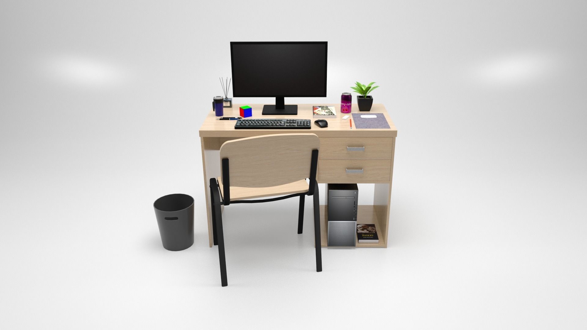 3D model Office props 2 VR / AR / low-poly | CGTrader