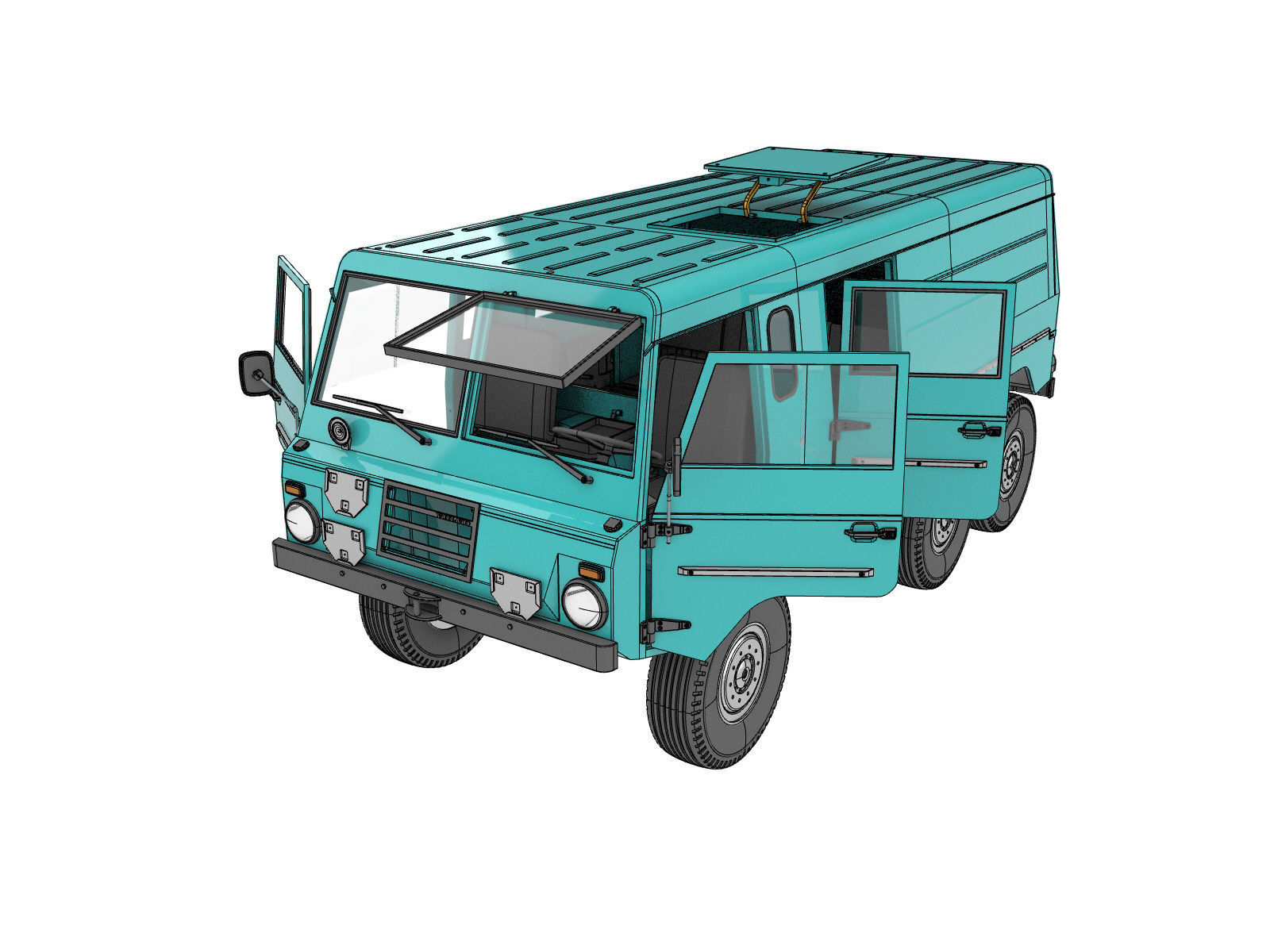 VOLVO C304 6X6 MILITARY TRUCK Felt-valp 3D PRINT MODEL FOR RC 3D model ...