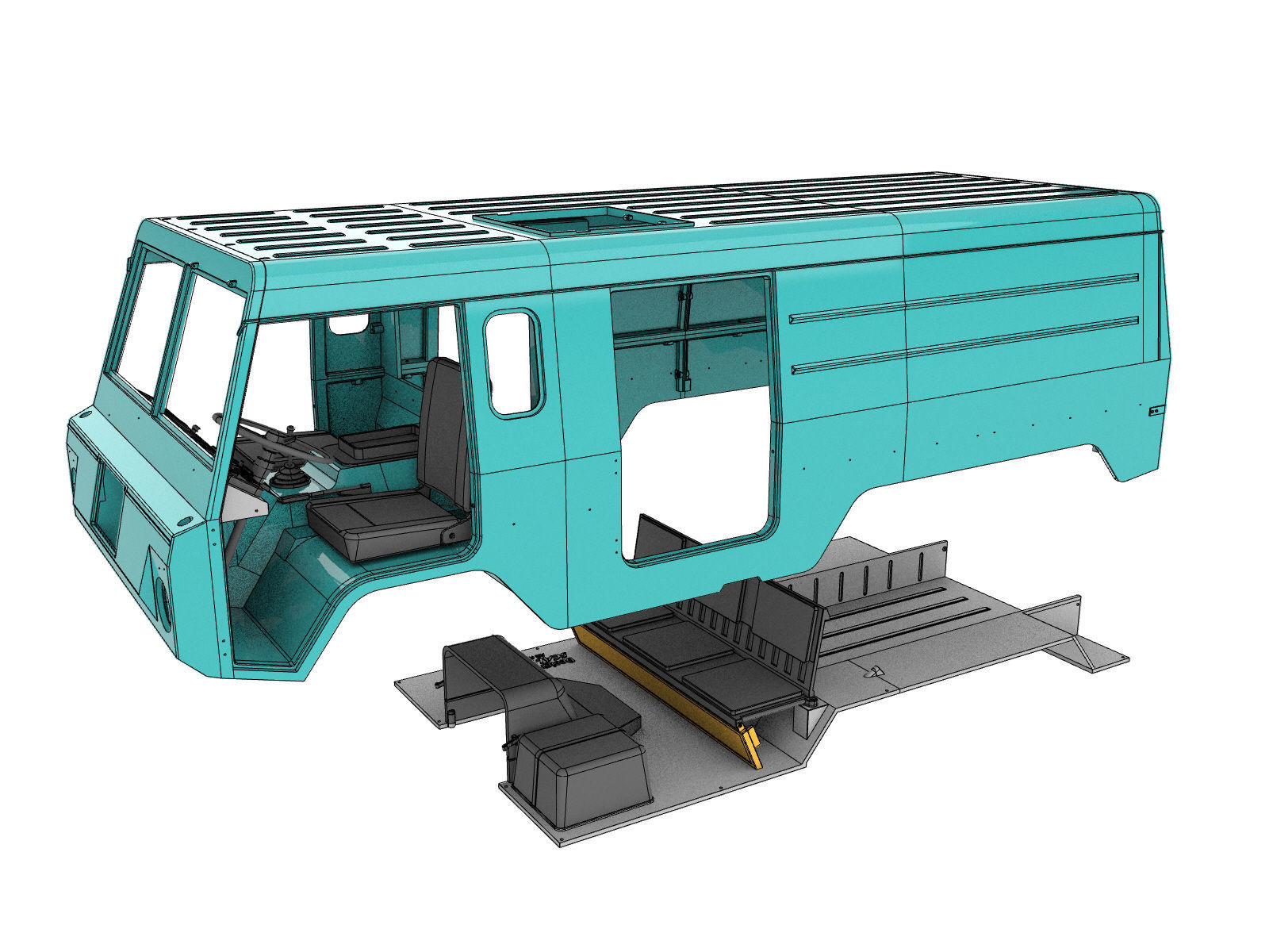 VOLVO C304 6X6 MILITARY TRUCK Felt-valp 3D PRINT MODEL FOR RC 3D model ...