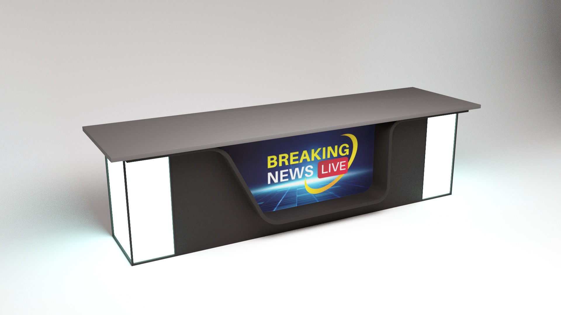 3D model Tv set desk 4 VR / AR / low-poly | CGTrader