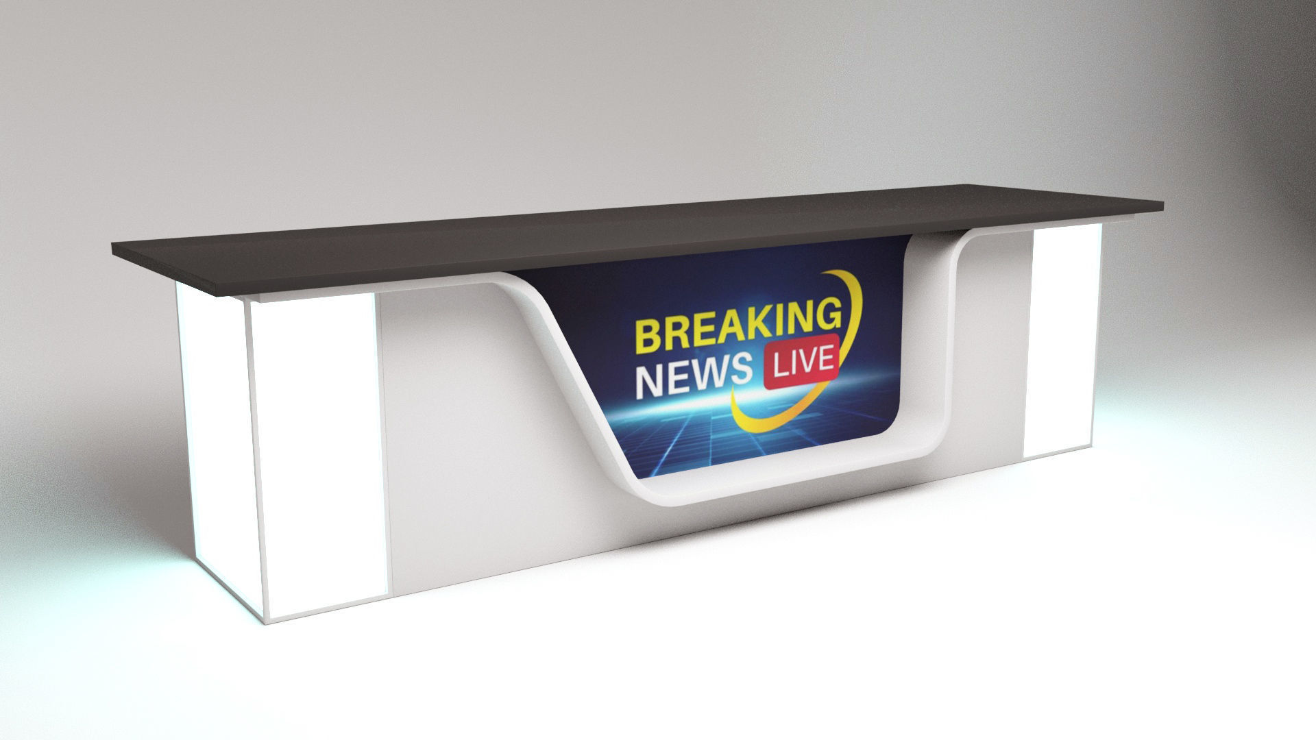 3D model Tv set desk 4 VR / AR / low-poly | CGTrader