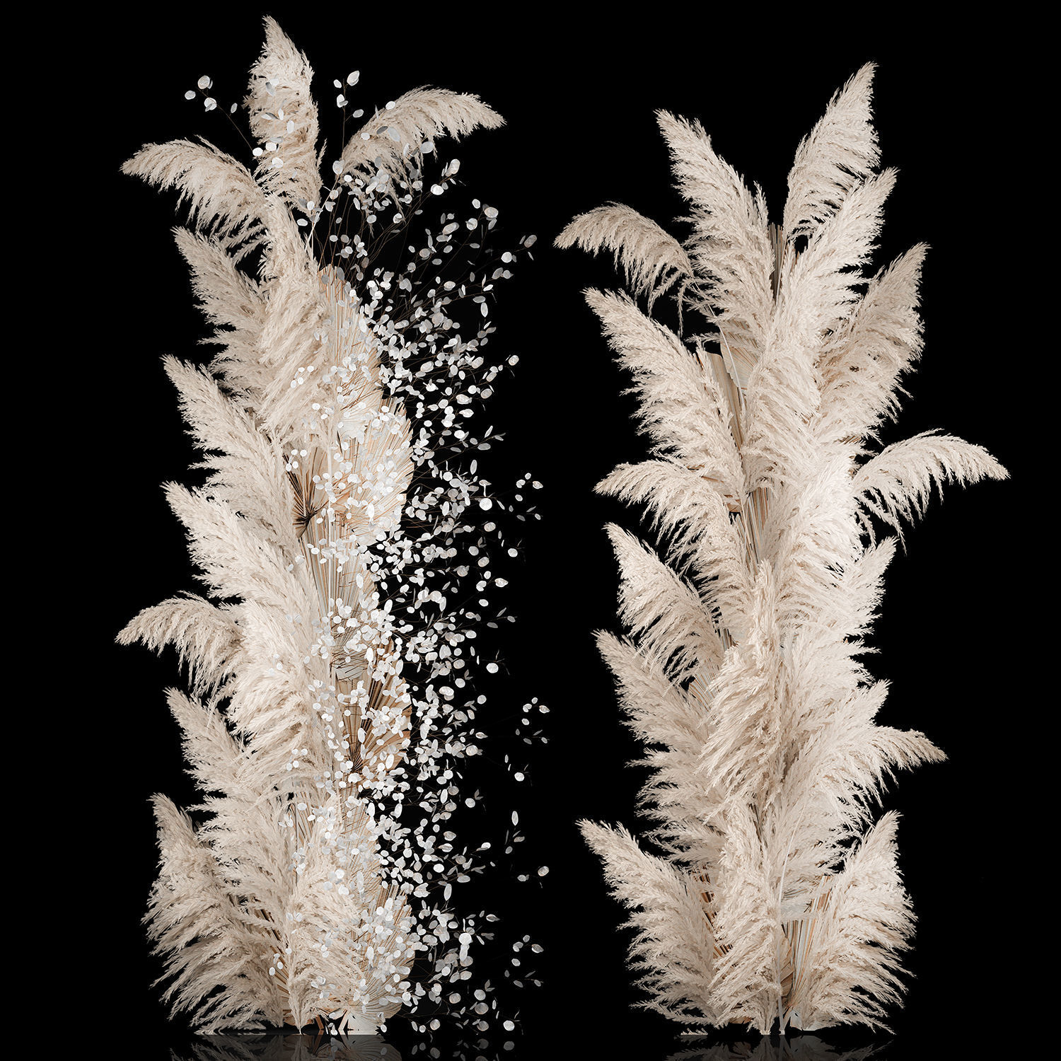 Art Installation Of Dry Branches Dried Flowers 3D model | CGTrader
