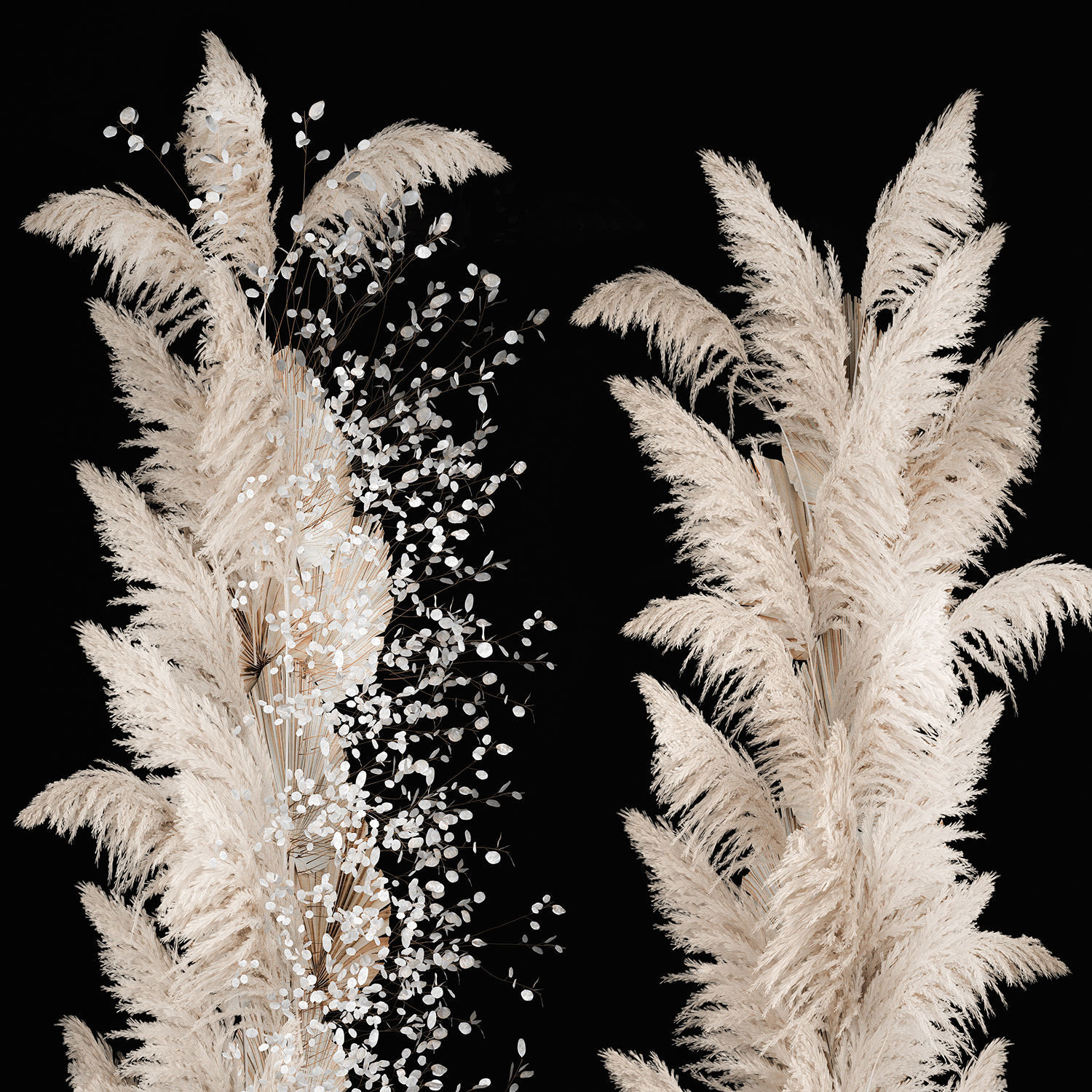 Art Installation Of Dry Branches Dried Flowers 3D model | CGTrader