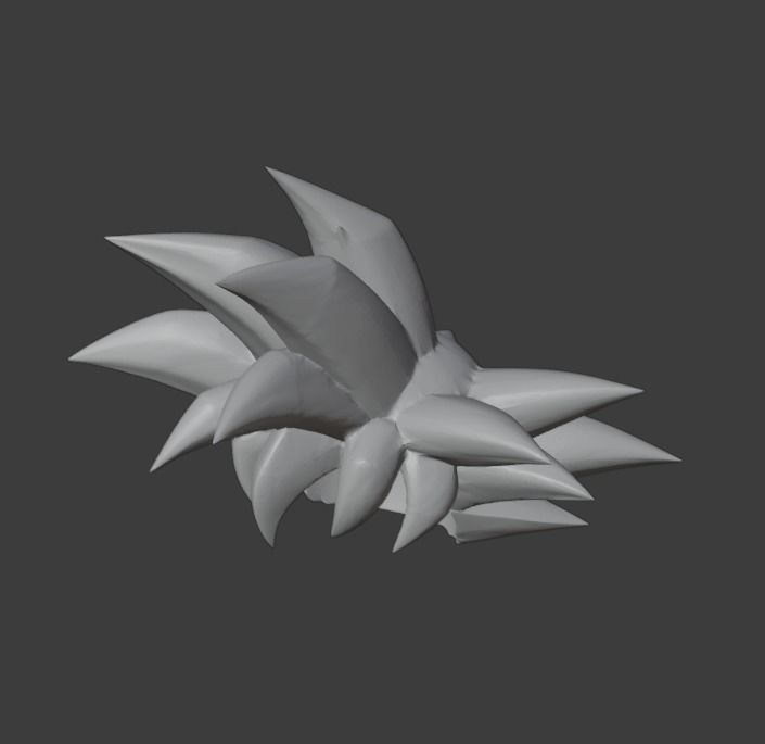 Goku Hair 3D model 3D printable | CGTrader