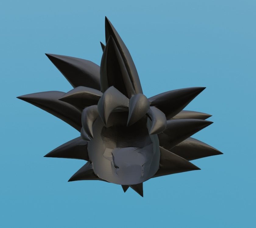 Goku Hair 3D model 3D printable | CGTrader