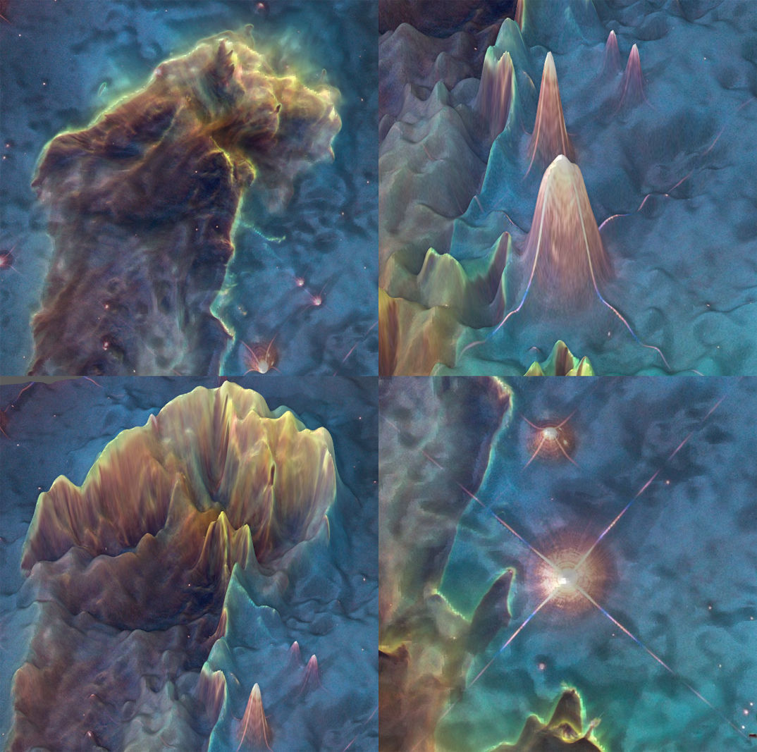 HUBBLE- EAGLE NEBULA- DEEP SKY OBJECT 3D SOFTWARE ANALYSIS 3D model 3D ...