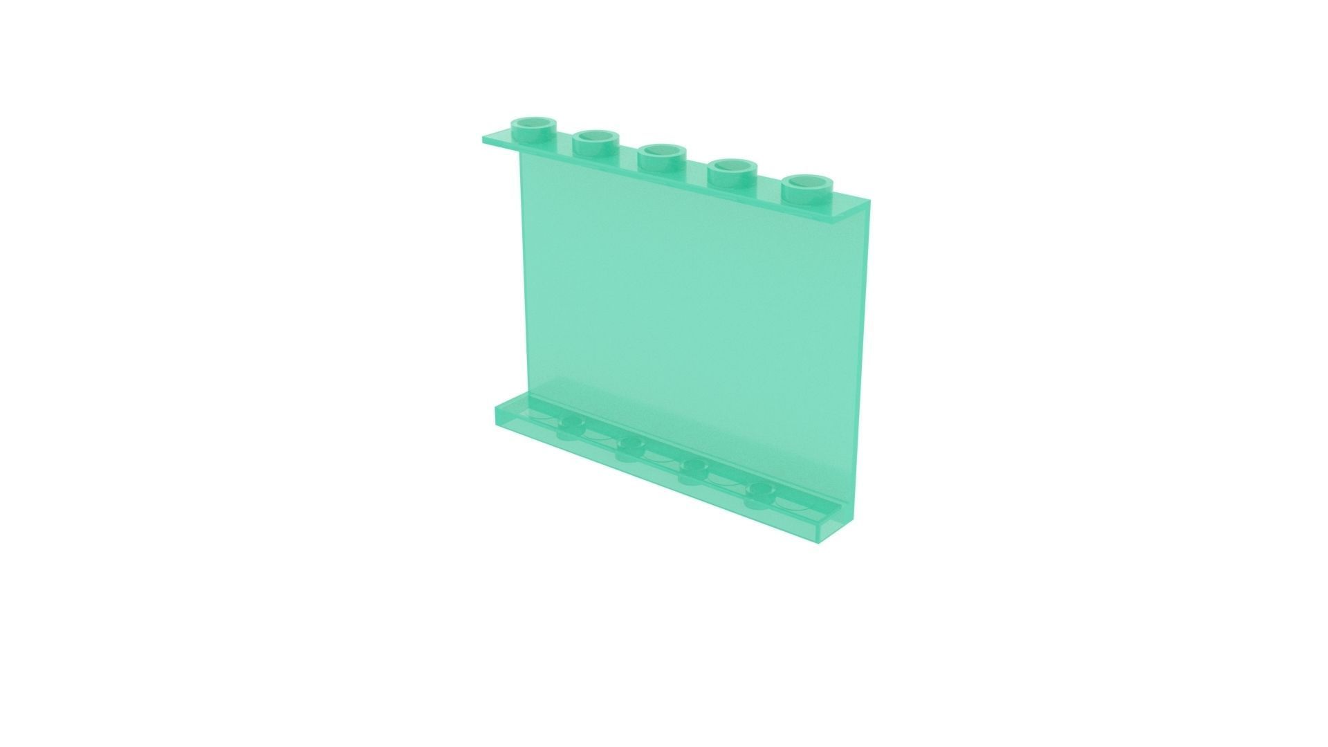 Transparent Turquoise Lego Windows Panels 3D model | CGTrader