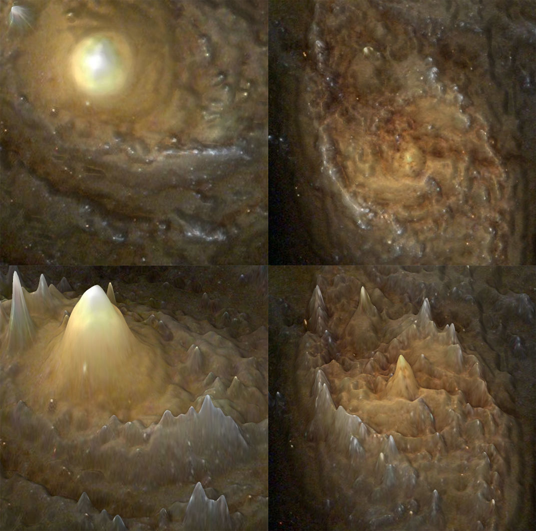 NGC 2207 X IC2163 SKY OBJECT 3D SOFTWARE ANALYSIS 3D model 3D printable ...