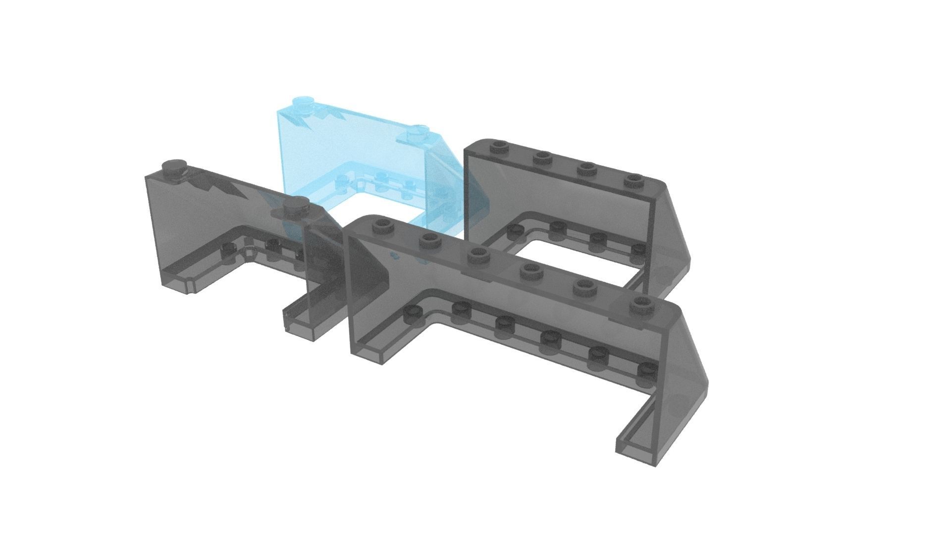 Lego Windscreens Set 3D model | CGTrader