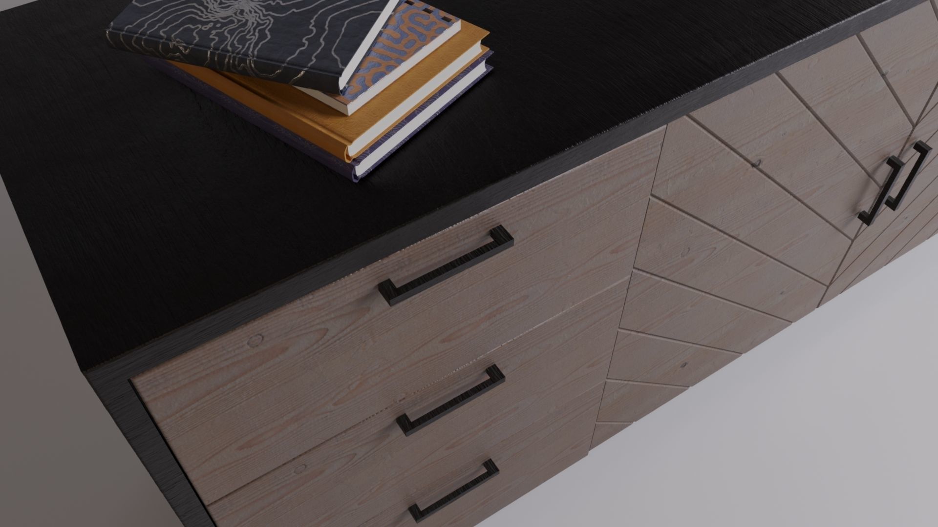 MODERN WOOD CONSOL TABEL SIDEBOARD MODEL 3D model | CGTrader