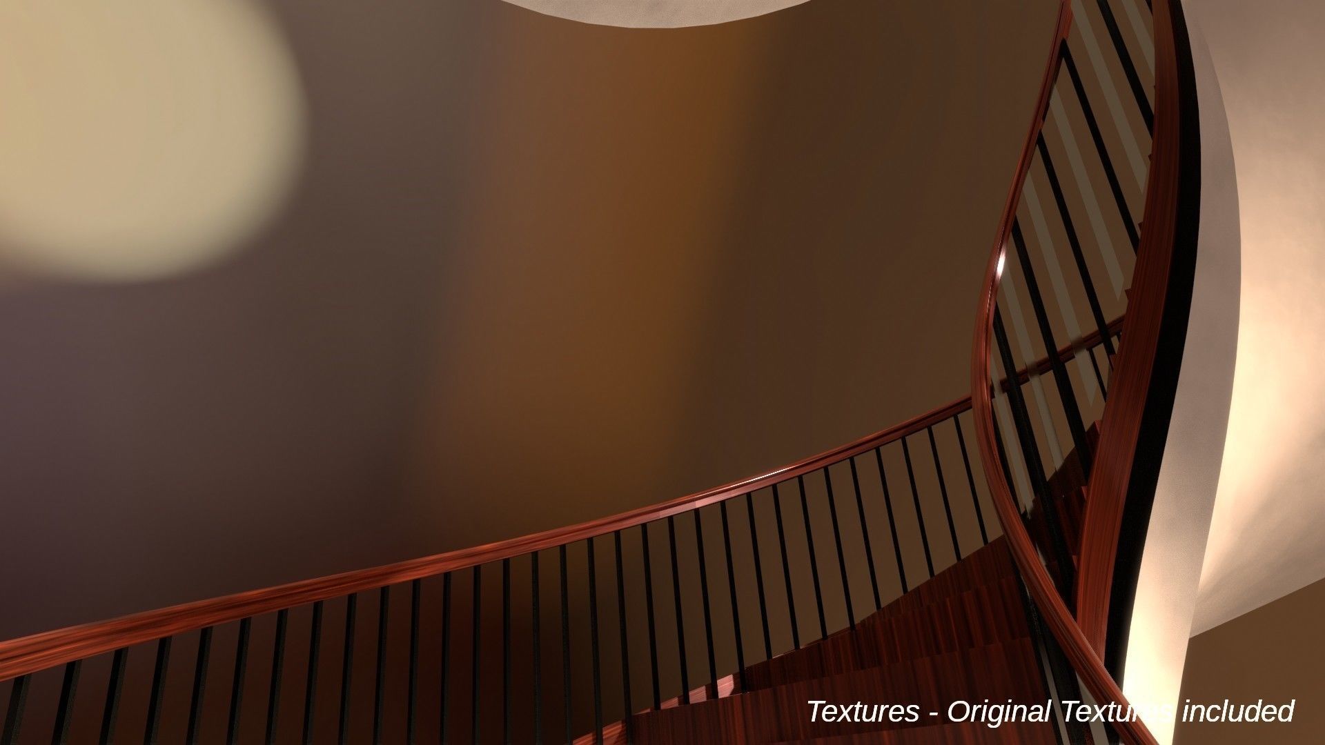 Spiral Staircase with NPR Textures 3D model | CGTrader