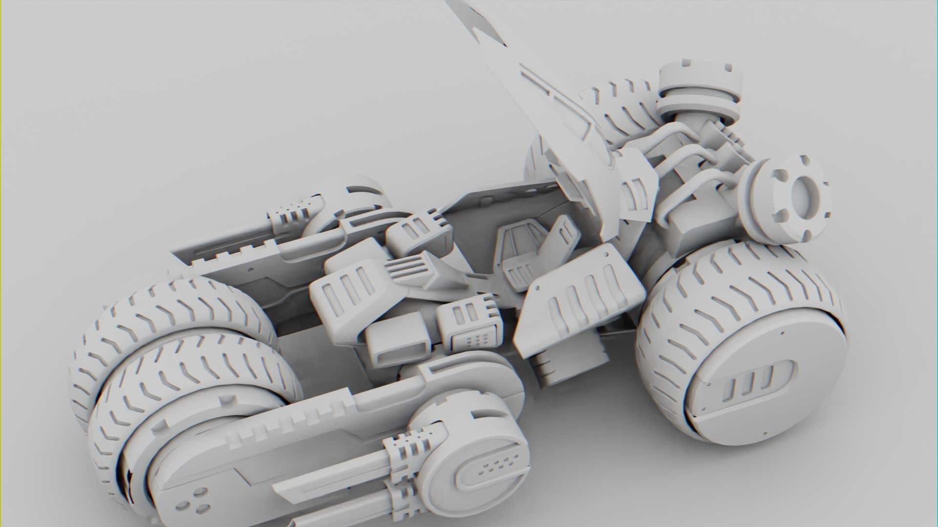 SCI-FI CONCEPT VEHICLE S-100 RIGGED 3D model rigged | CGTrader