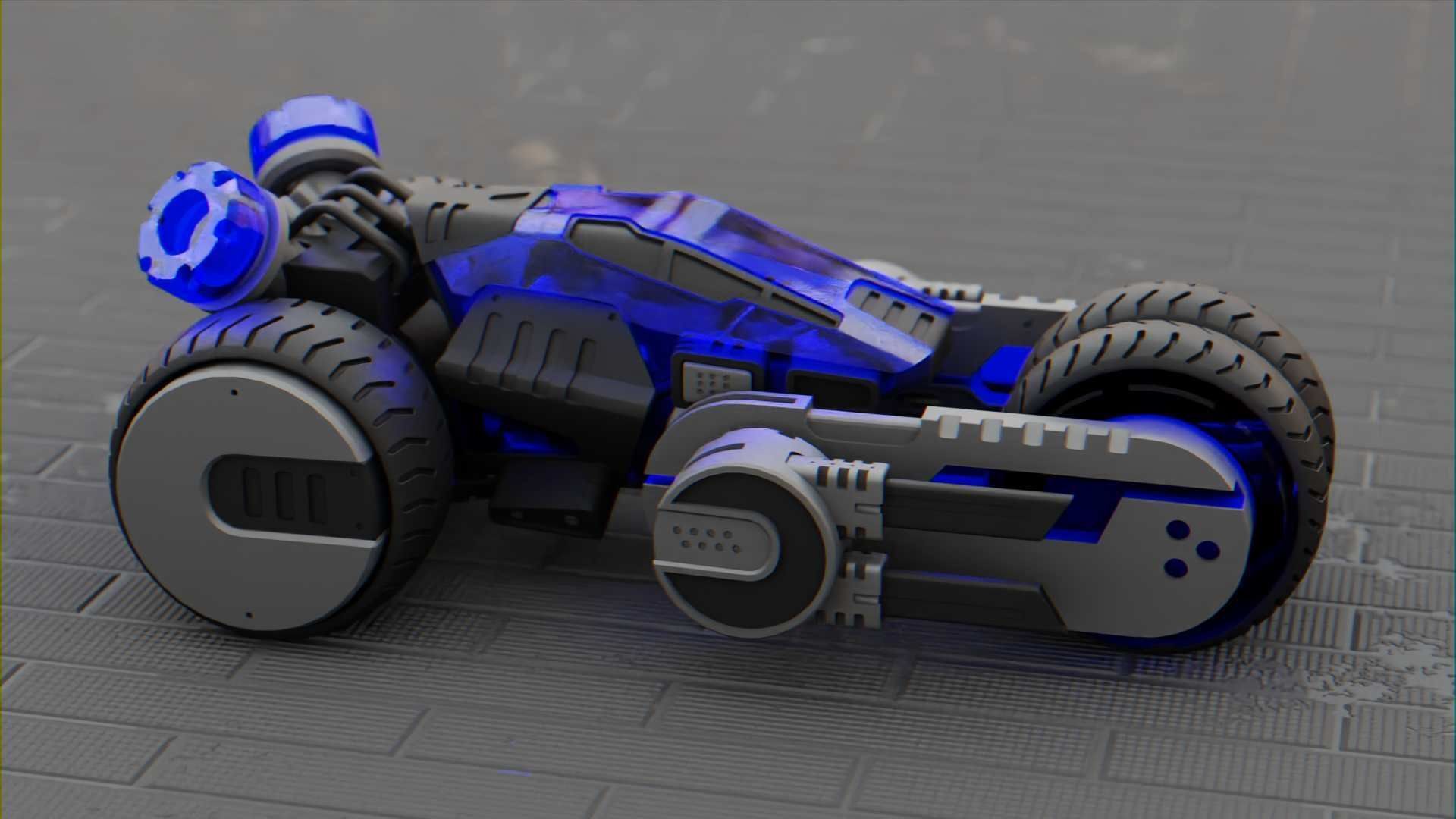 SCI-FI CONCEPT VEHICLE S-100 RIGGED 3D model rigged | CGTrader