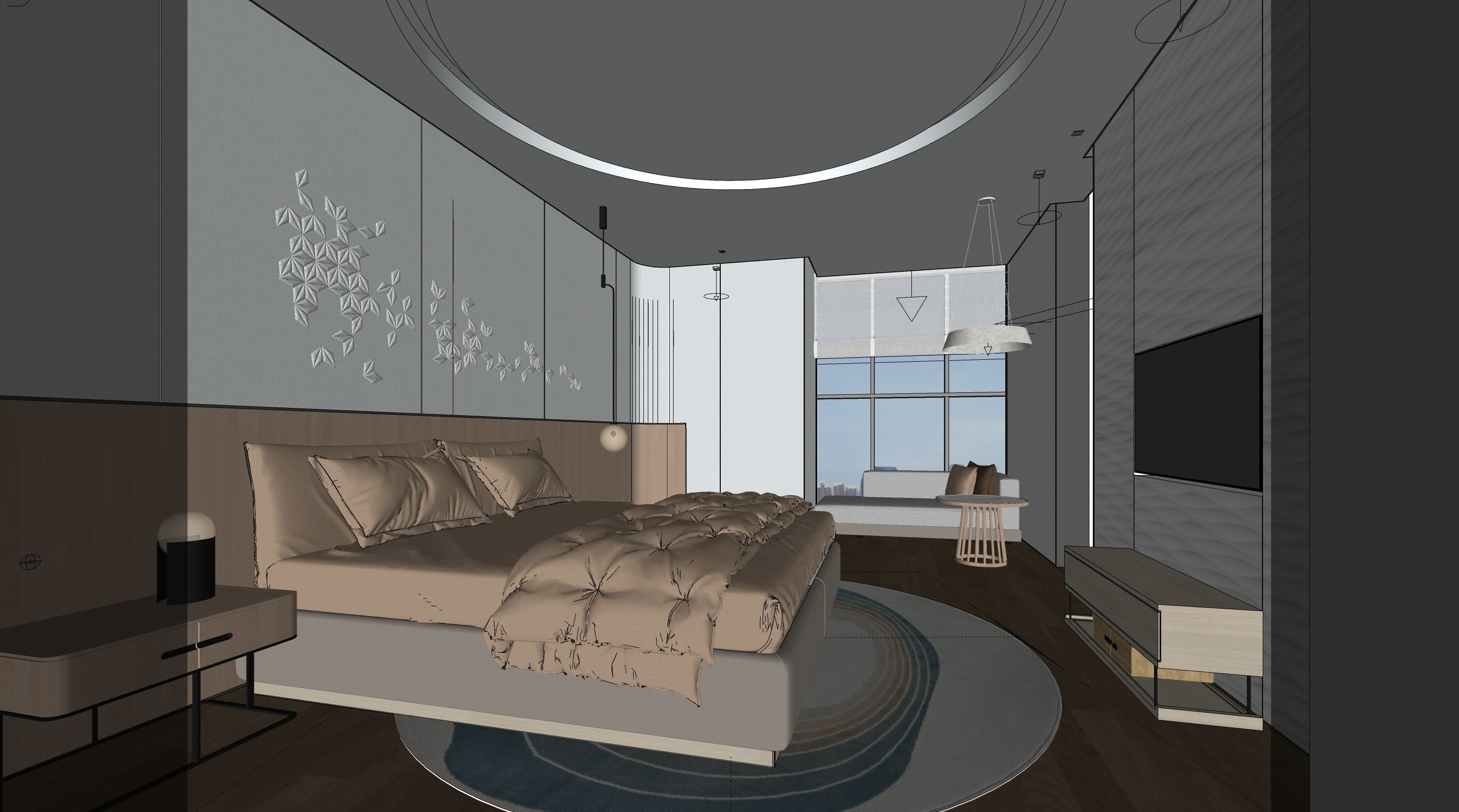 Free Hotel Room 3D SKP model free 3D model | CGTrader