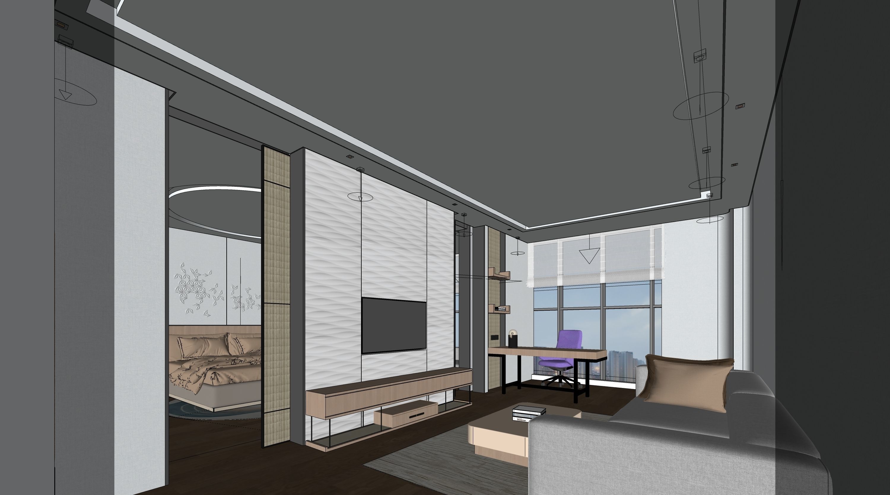 Free Hotel Room 3D SKP model free 3D model | CGTrader