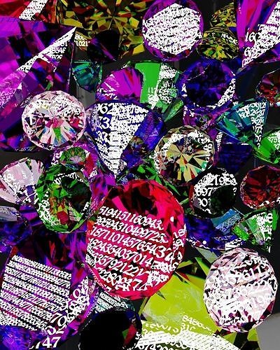 Gems and Numbers Texture | CGTrader