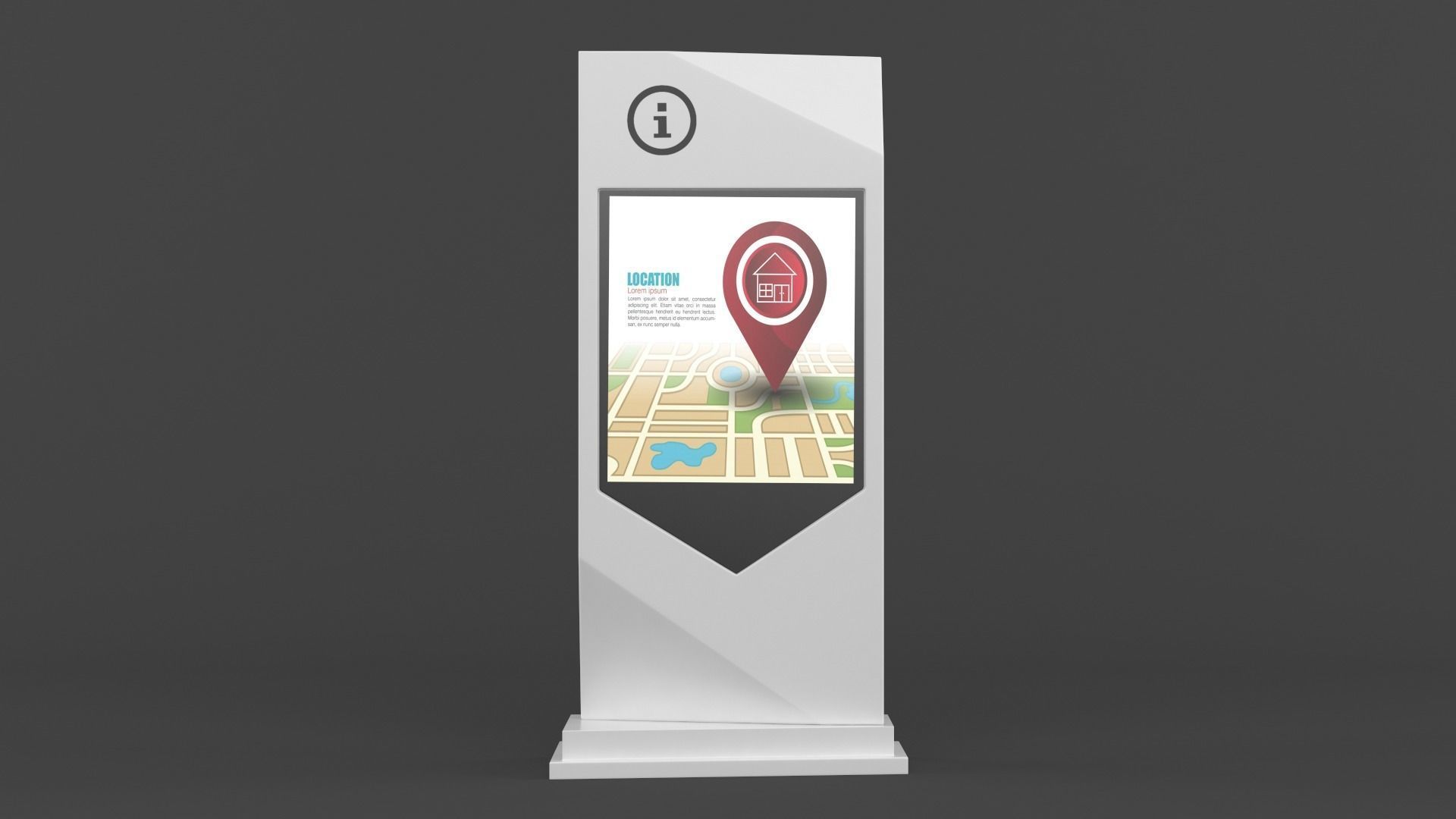 Information Kiosk 3D model | CGTrader