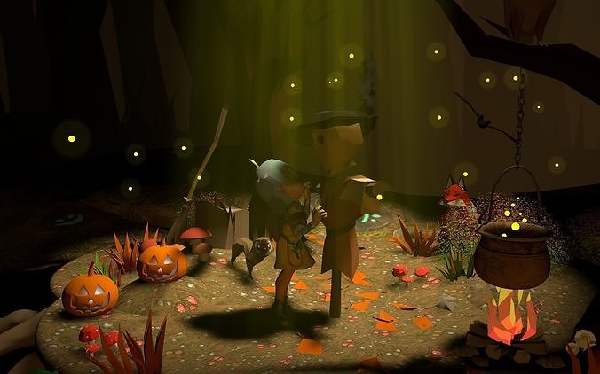 BABA YAGA HALLOWEEN 3D model | CGTrader