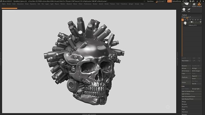 skull robot head a06 3D model 3D printable | CGTrader