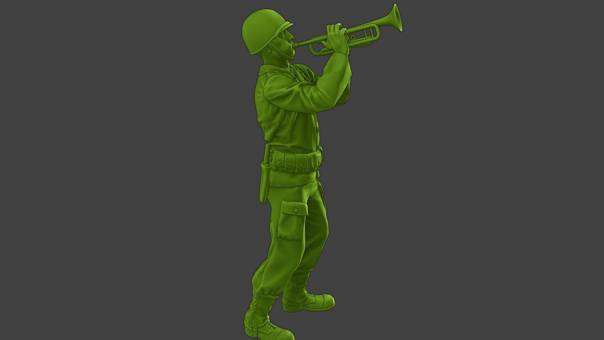 American soldier ww2 Trumpet A15 3D model 3D printable | CGTrader