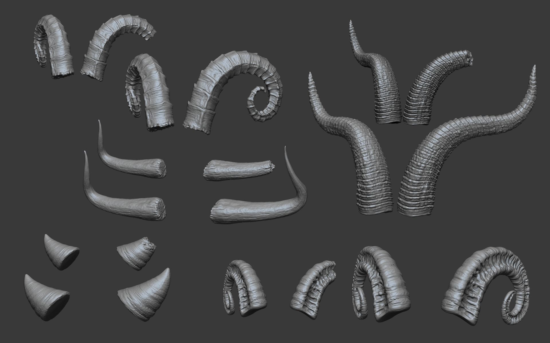 HORNS PACK volume 1 3D model | CGTrader