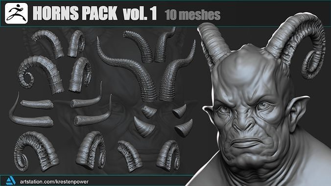 HORNS PACK volume 1 3D model | CGTrader