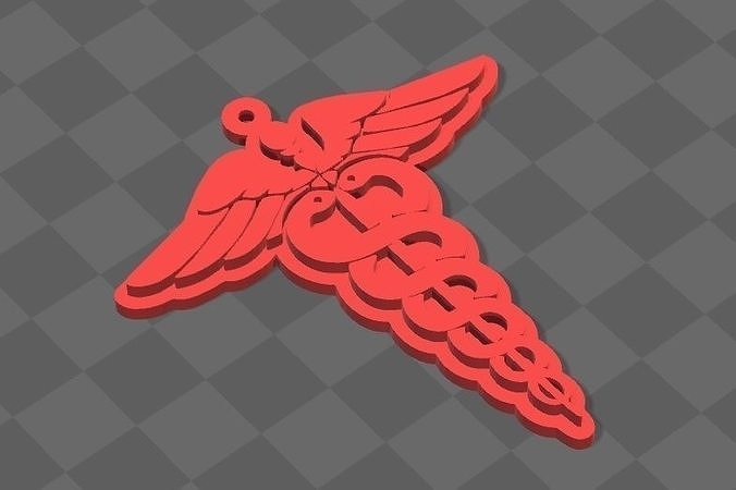 Doctors logo Keychain 3D model 3D printable | CGTrader