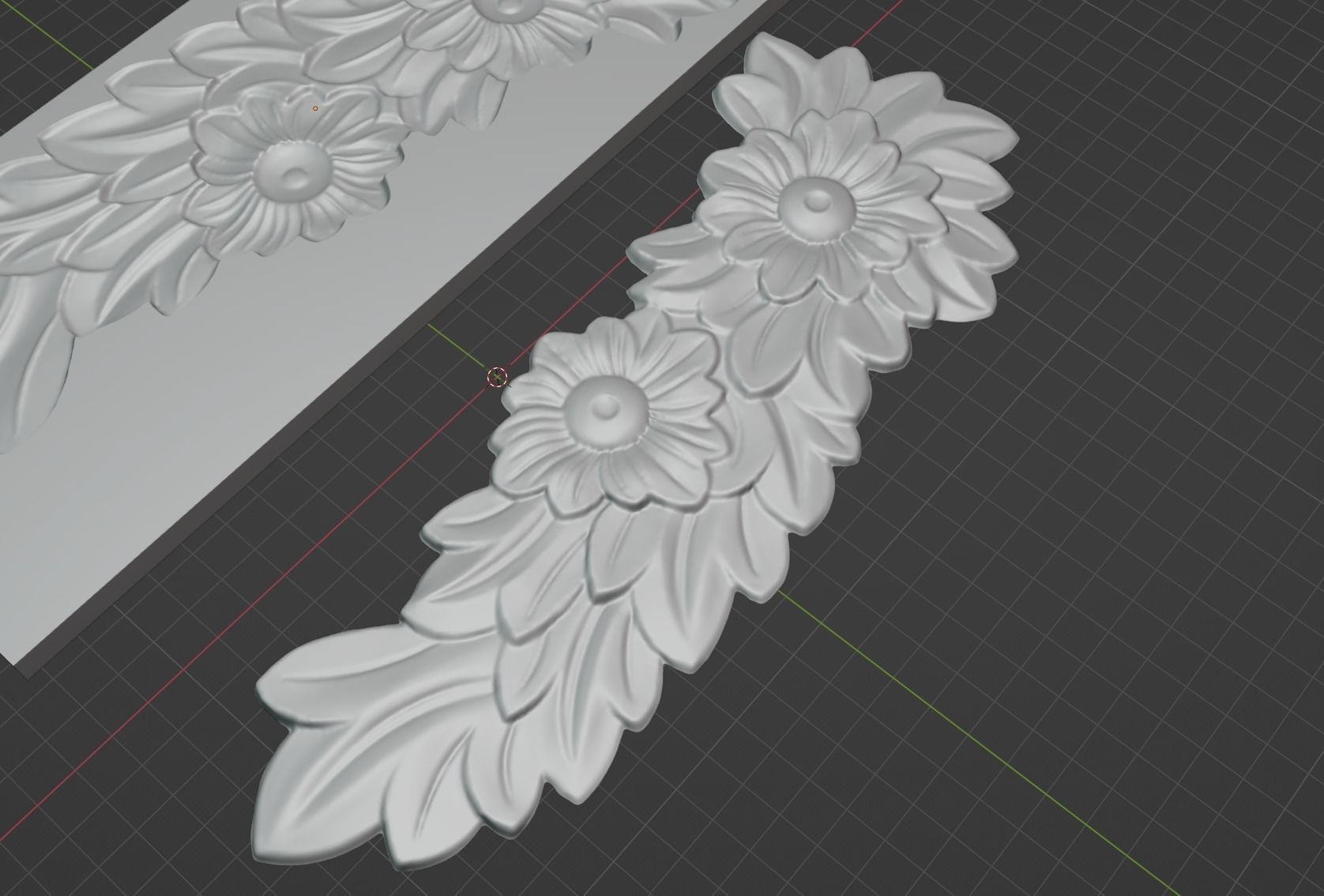 flowers and leaves relief-mold for 3D print and CNC 3D model 3D ...