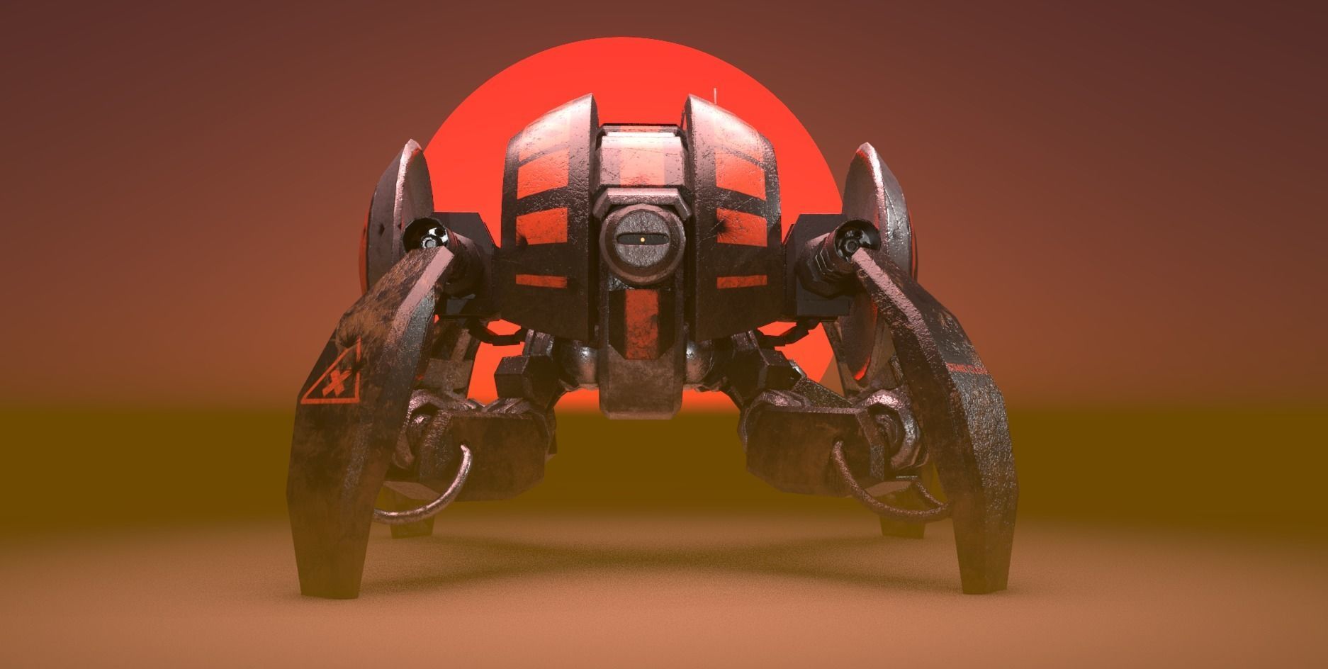 Crab Sentry Drone 3D model animated rigged | CGTrader