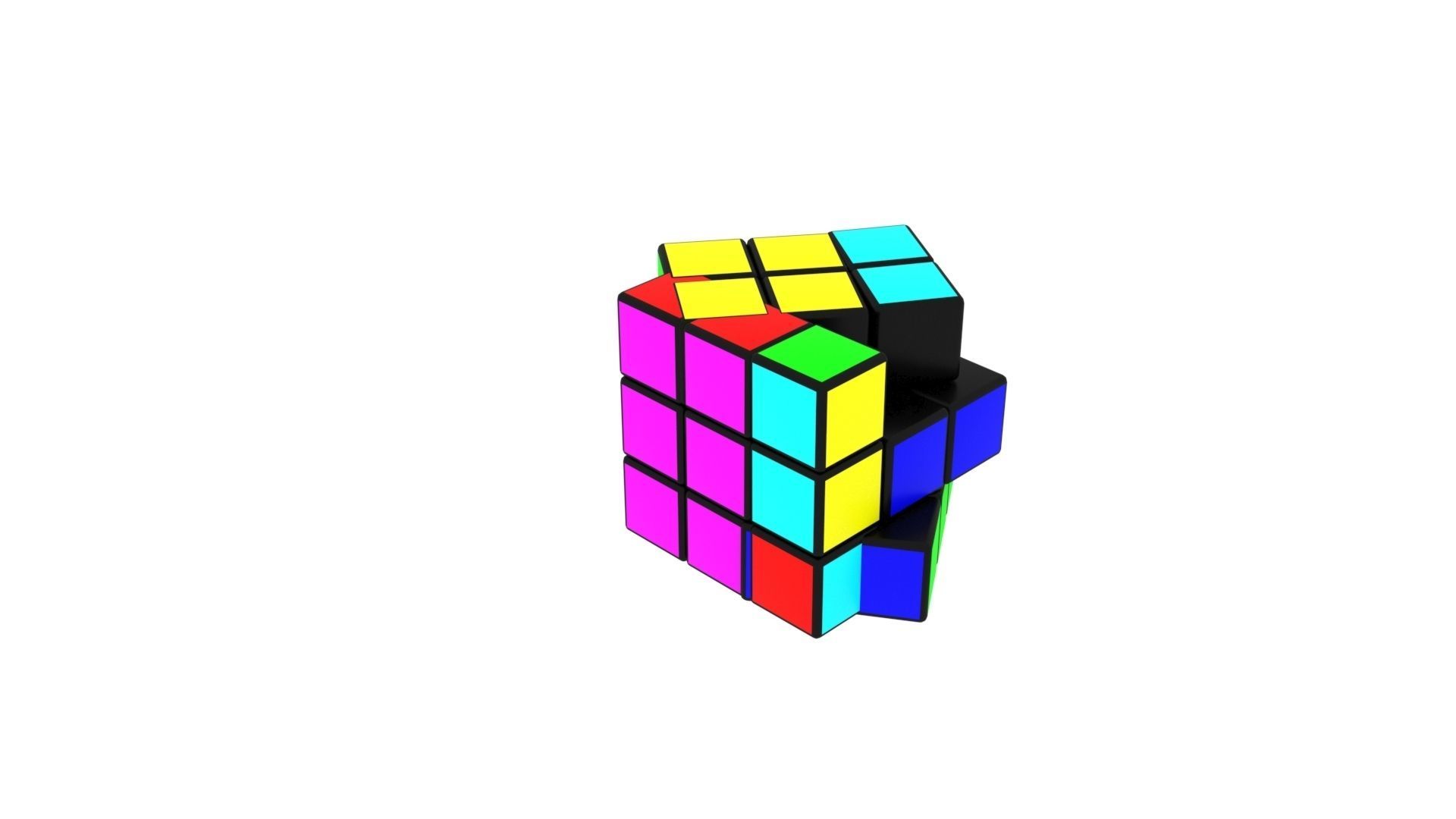 Rubiks Cube With Solving Animation 3D model animated | CGTrader