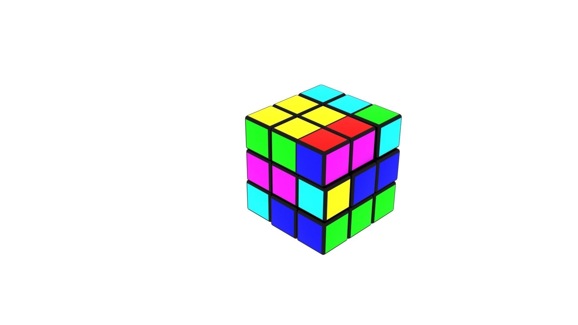 Rubiks Cube With Solving Animation 3D model animated | CGTrader