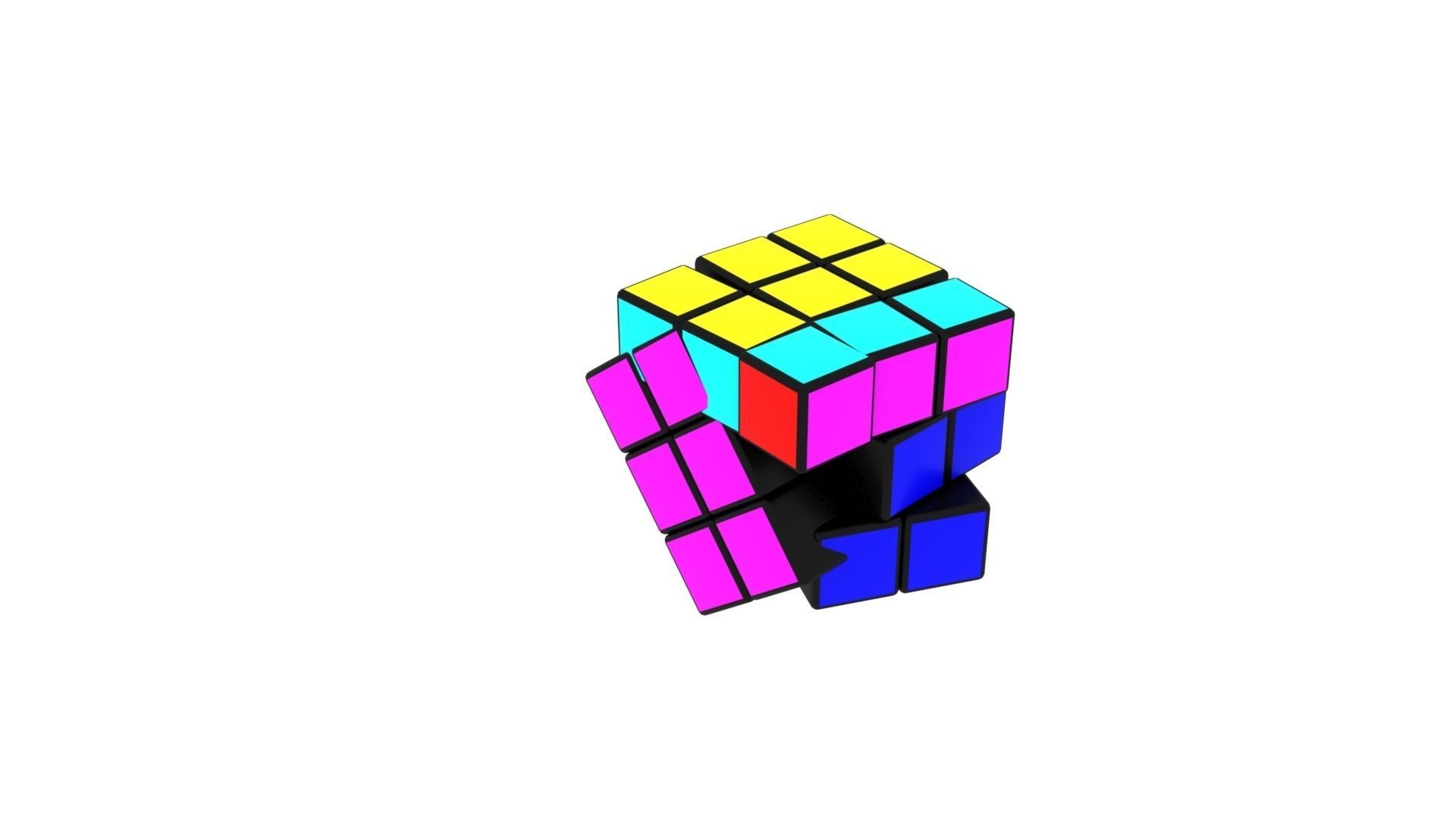 Rubiks Cube With Solving Animation 3D model animated | CGTrader