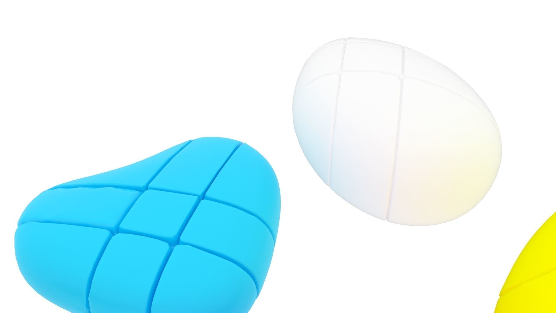 Heart Cubes and Morph Eggs Set 3D model | CGTrader