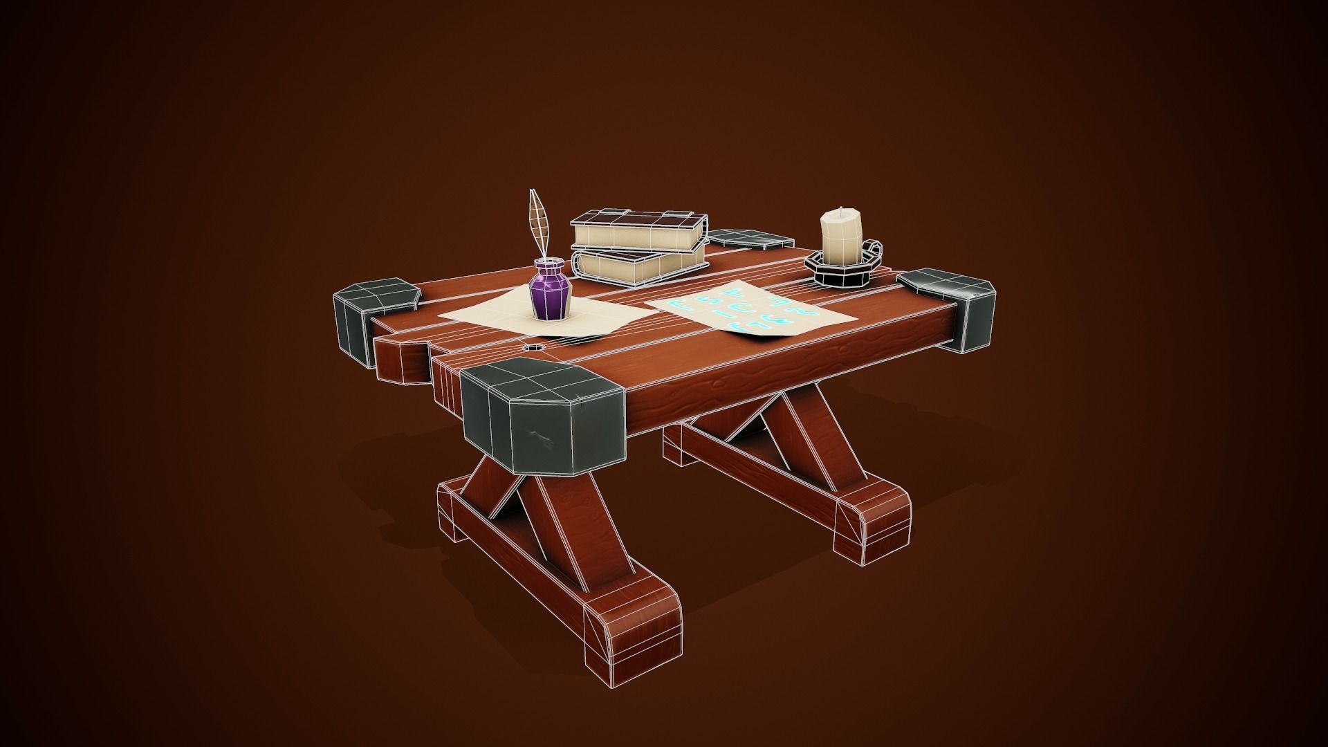 3D model Stylized Table - Tutorial Included VR / AR / low-poly | CGTrader