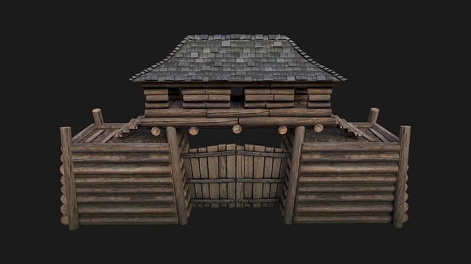 3D model Castle Gate Chinese Japanese VR / AR / low-poly | CGTrader