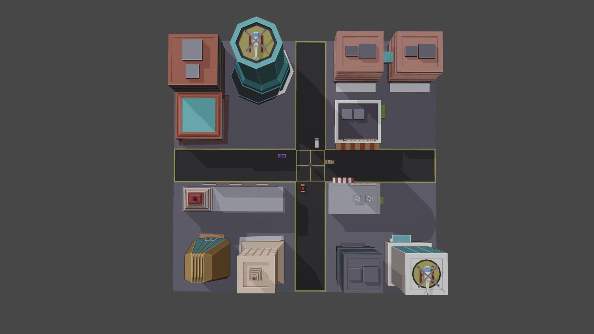 City in peace free VR / AR / low-poly 3D model | CGTrader