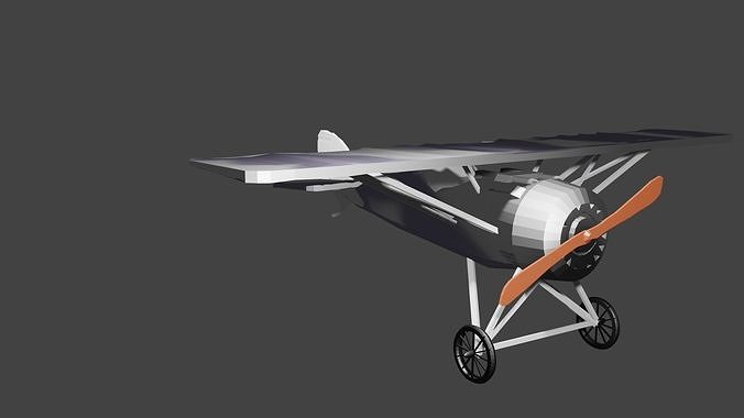 Plane biplane free VR / AR / low-poly 3D model | CGTrader