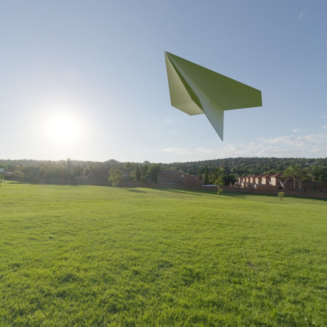 Low-poly scale paper plane free VR / AR / low-poly 3D model | CGTrader