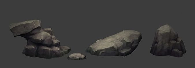 rock 3d model group of rocks 3D model | CGTrader