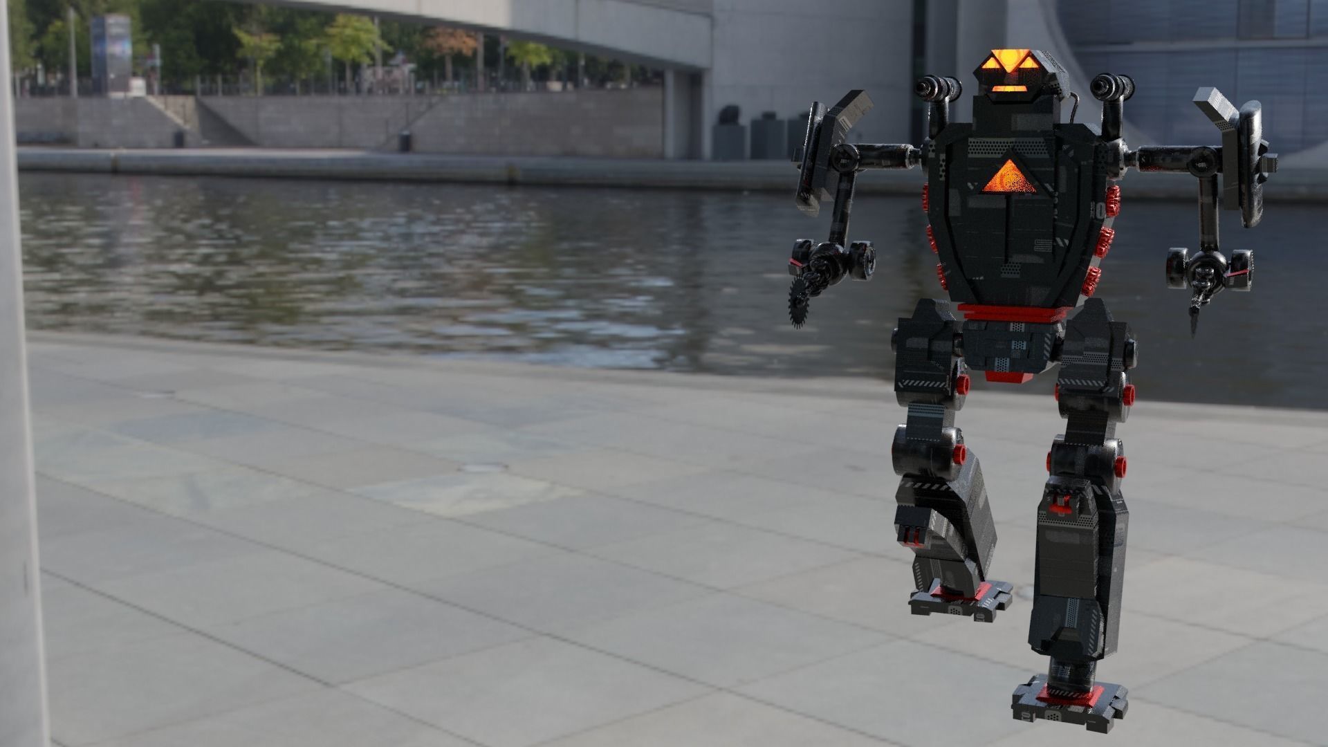 3D model Axzon Mech Robot VR / AR / low-poly | CGTrader