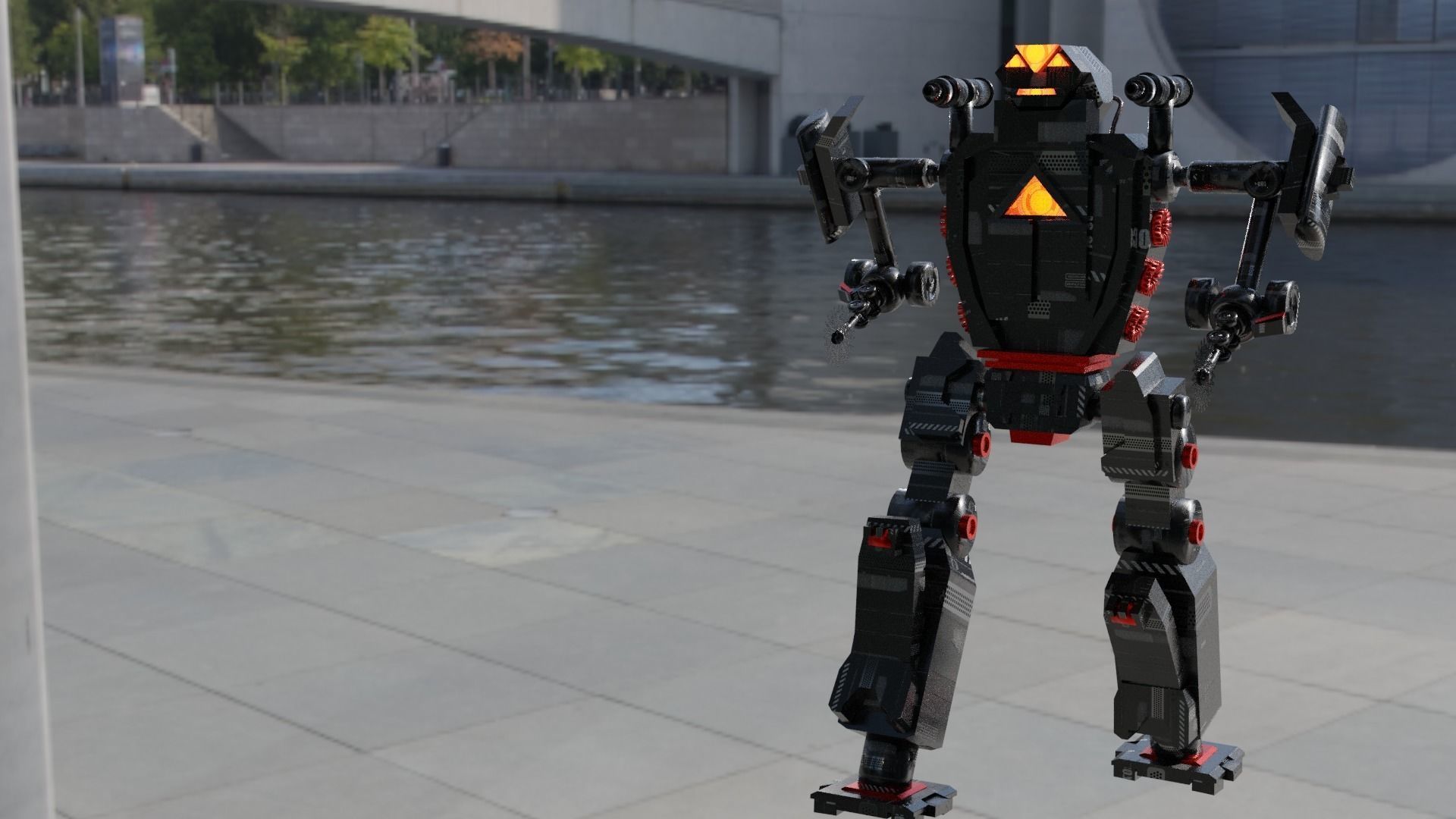 3D model Axzon Mech Robot VR / AR / low-poly | CGTrader