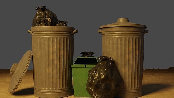 rubbish bin 3D model | CGTrader