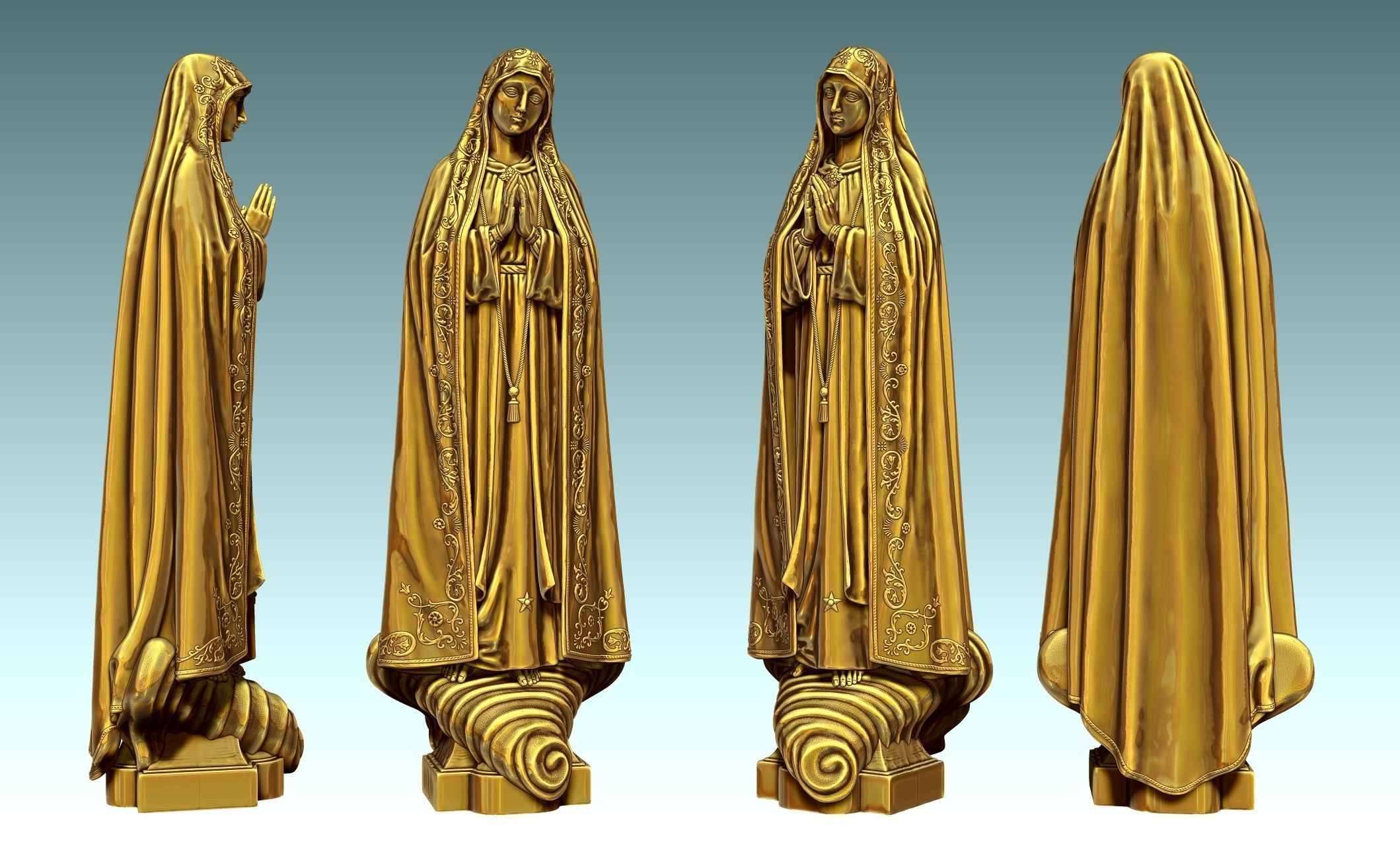 Virgin Fatima - Portugal - Jewerly - Masonry - Carpentry 3D model 3D ...