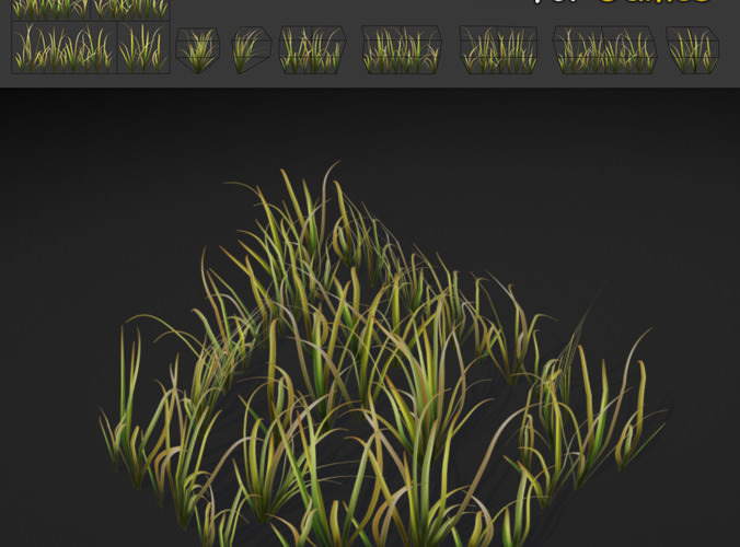 Grass Patch Textures for Games 3D Model Game ready animated .max .obj ...