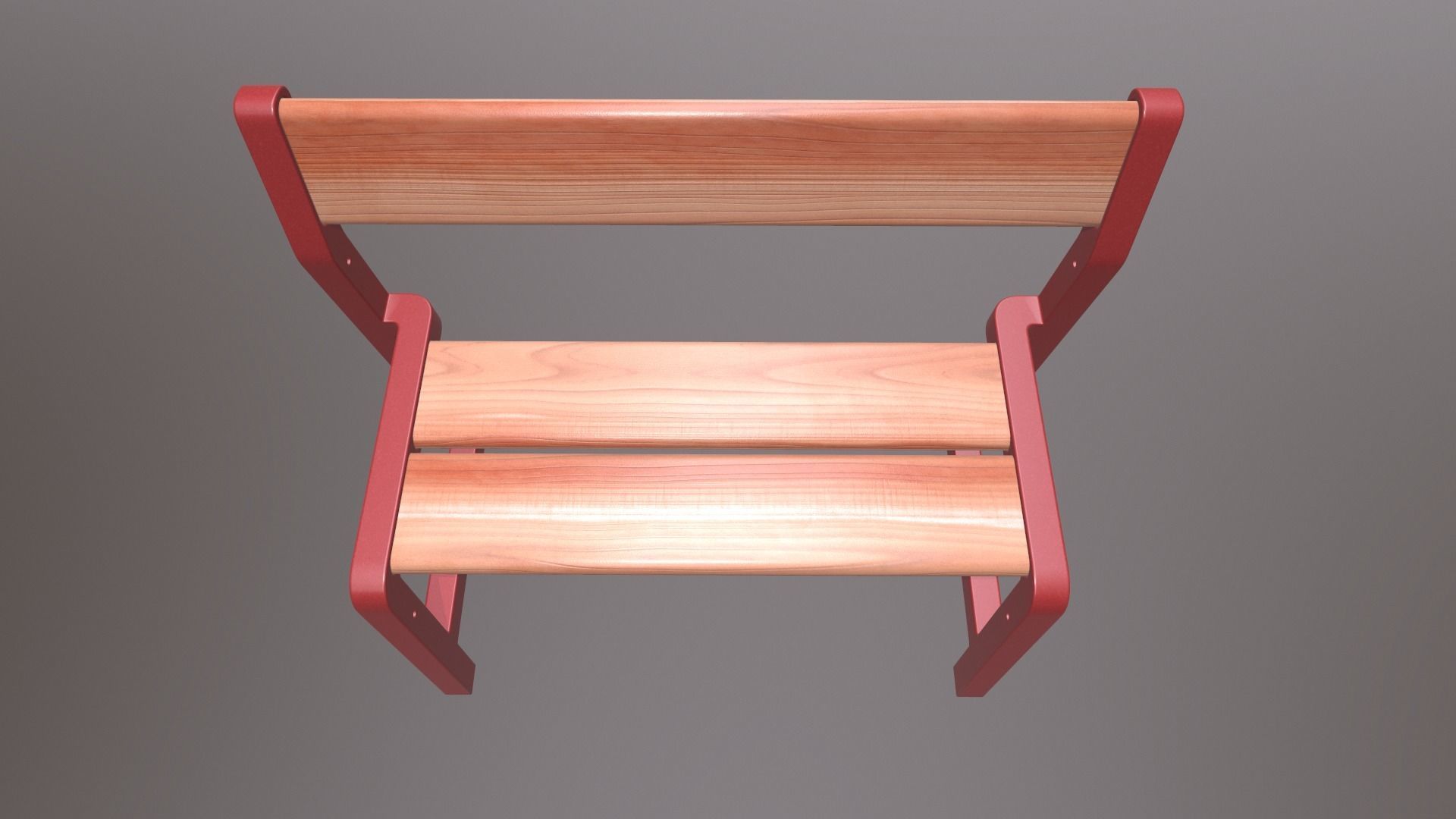 50348668 IKEA CHILDRENS BENCH YPPERLIG-BEECH RED 3D model | CGTrader